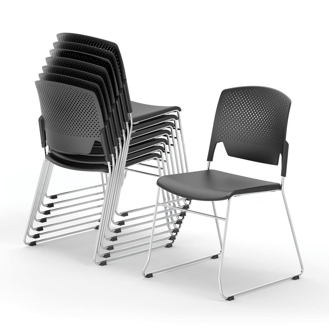 Edge Skid-Base Stacking Chair - Advanced Furniture