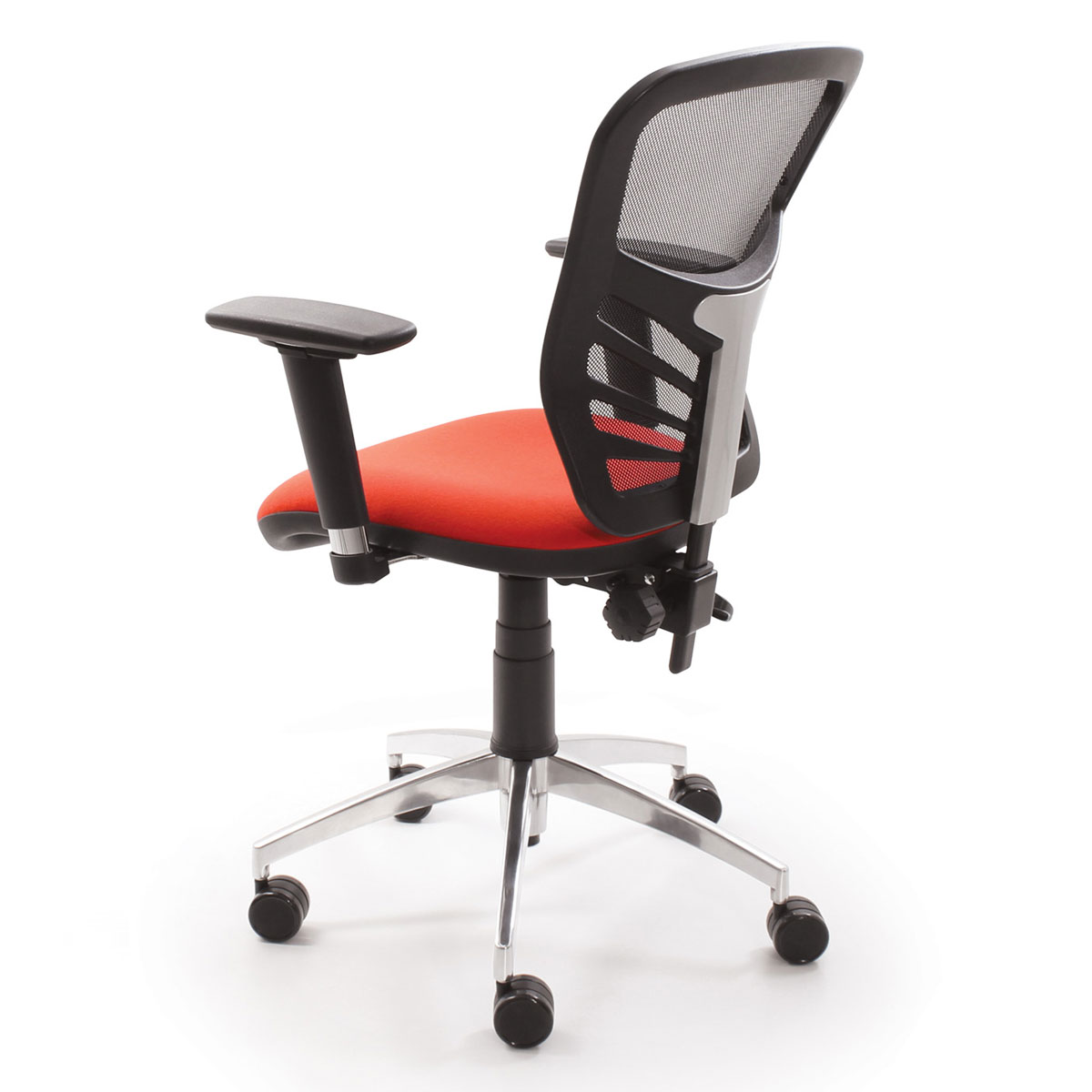 Mesh-Back Operator / Task Chair + Adjustable Armrests & Chrome Base ...